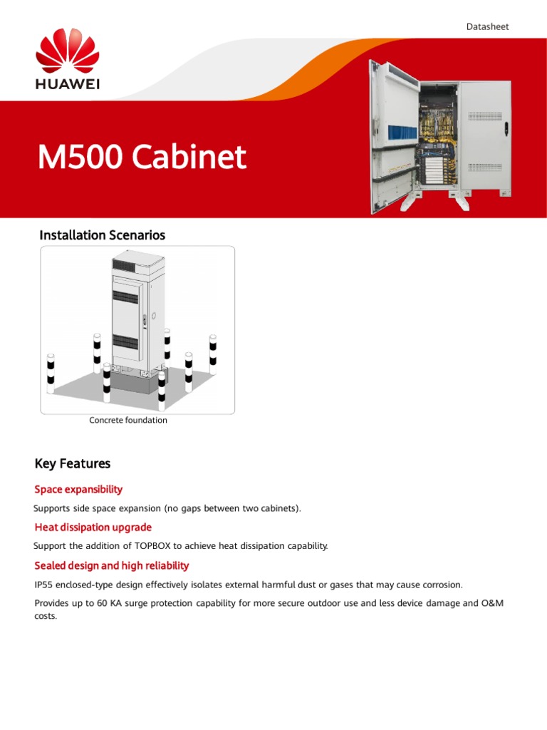 M500 Cabinet Datasheet For Telkom | PDF | Physical Sciences