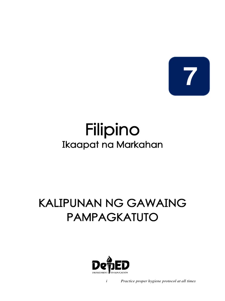 Filipino 7 LAS Q4 | PDF | Tagalog Language | Philippines