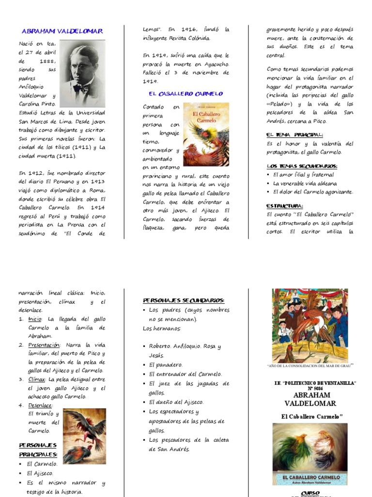 Triptico El Caballero Carmelo 1 | PDF