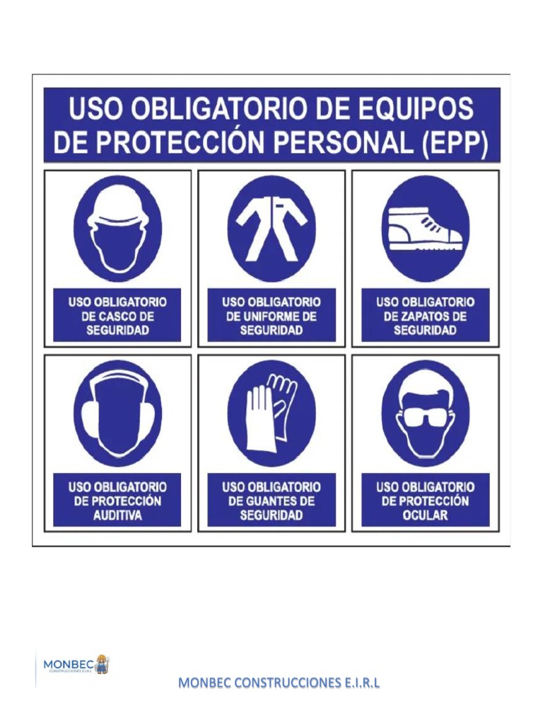 SEÑALETICA USO OBLIGATORIO EPP MONBEC | PDF
