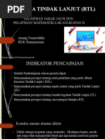 Materi Penunjang 3 Rencana Tindak Lanjut: I. Deskripsi Singkat | PDF