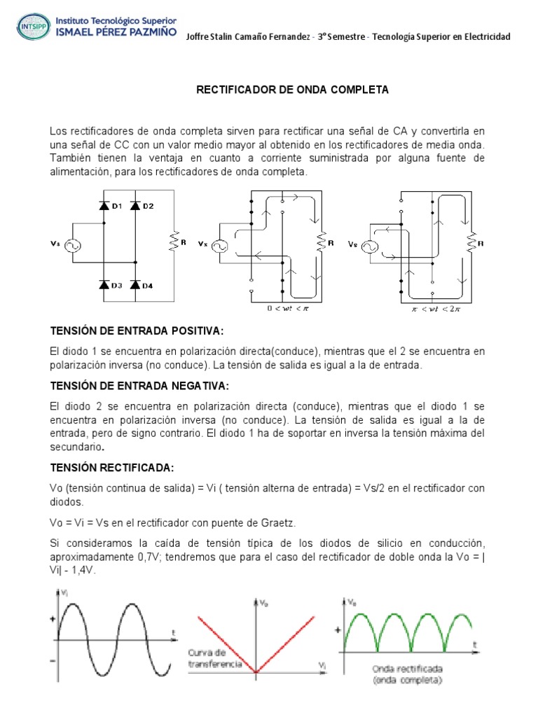 Rectificador de Onda Completa | PDF | Ciencia y matemáticas