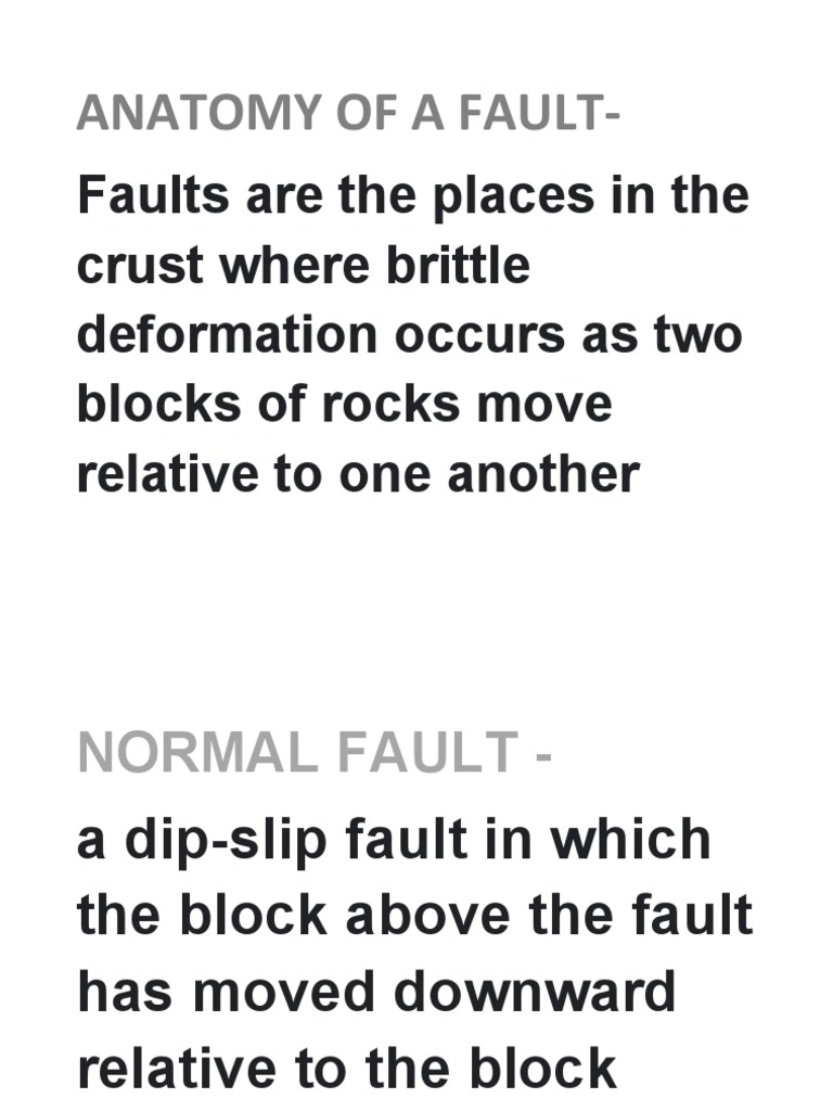 Anatomy of a Fault | PDF