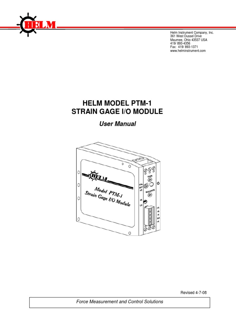ptm-1-strain-gage-io-module | PDF | Resistor | Programmable Logic ...