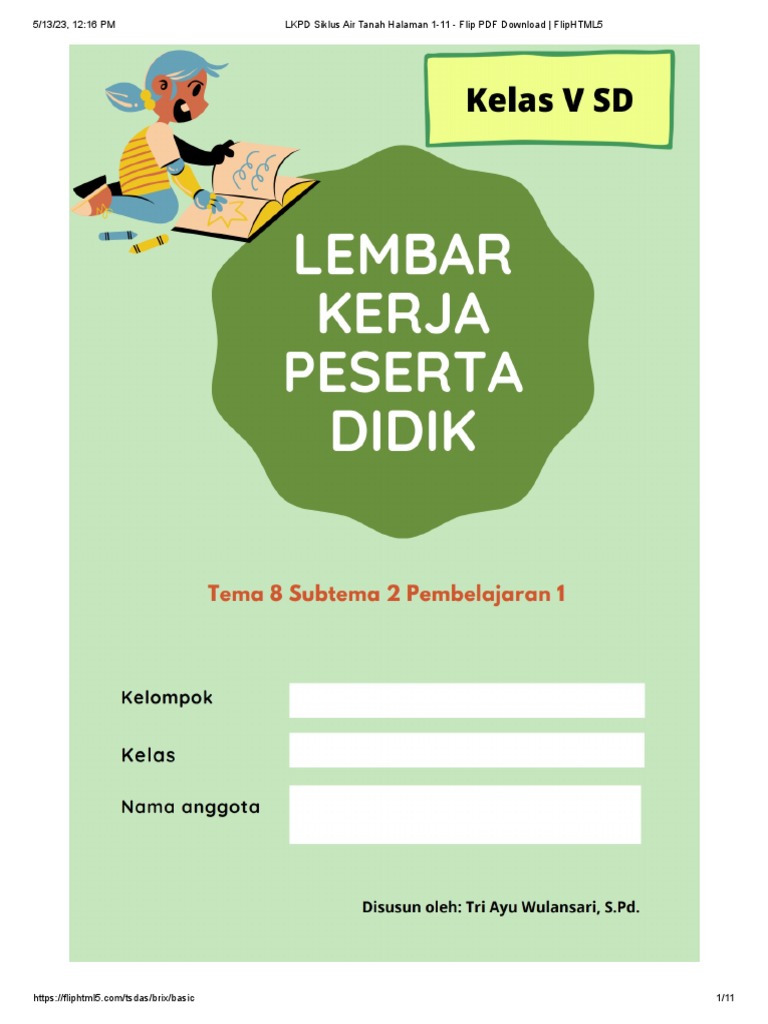 LKPD Siklus Air Tanah Halaman 1-11 - Flip PDF Download - FlipHTML5 | PDF