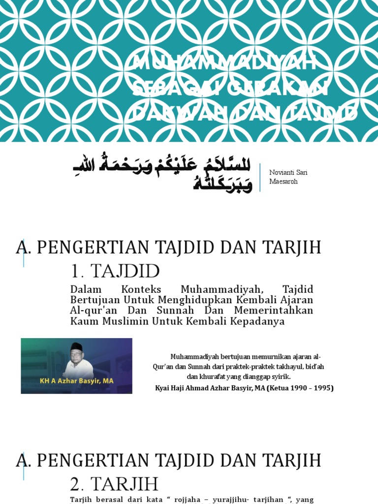 Muhammadiyah Sebagai Gerakan Dakwah Dan Tajdid | PDF