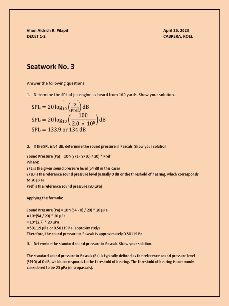 Seatwork No. 3 | PDF