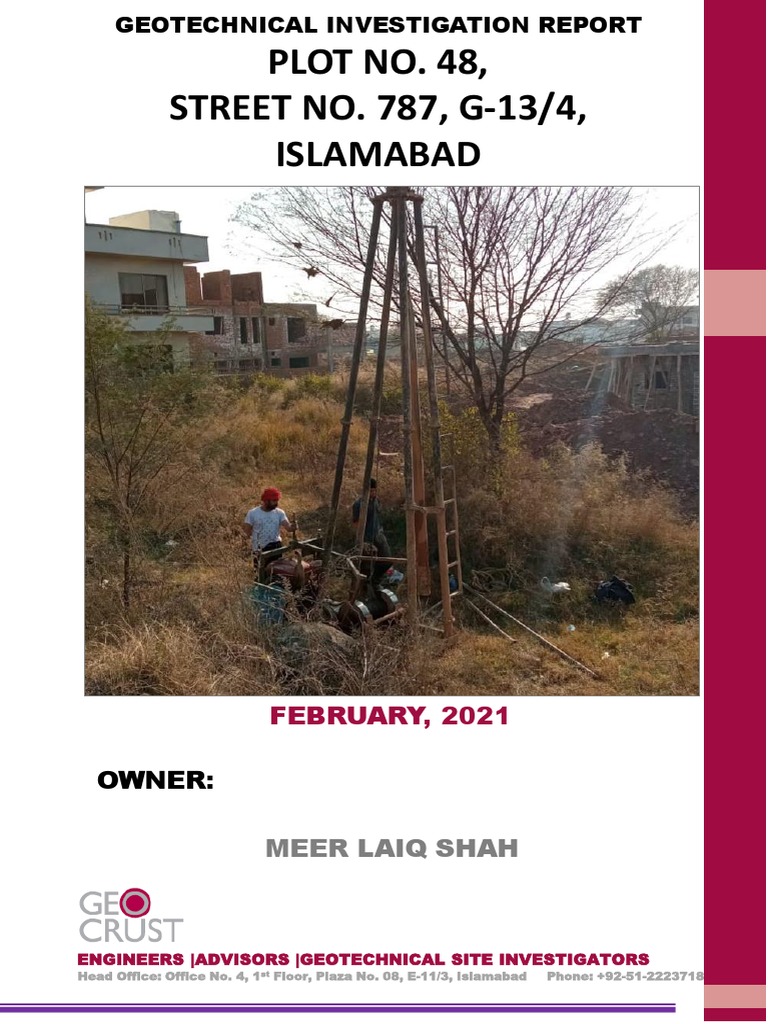 Soil Investigation Report | PDF | Geotechnical Engineering | Borehole