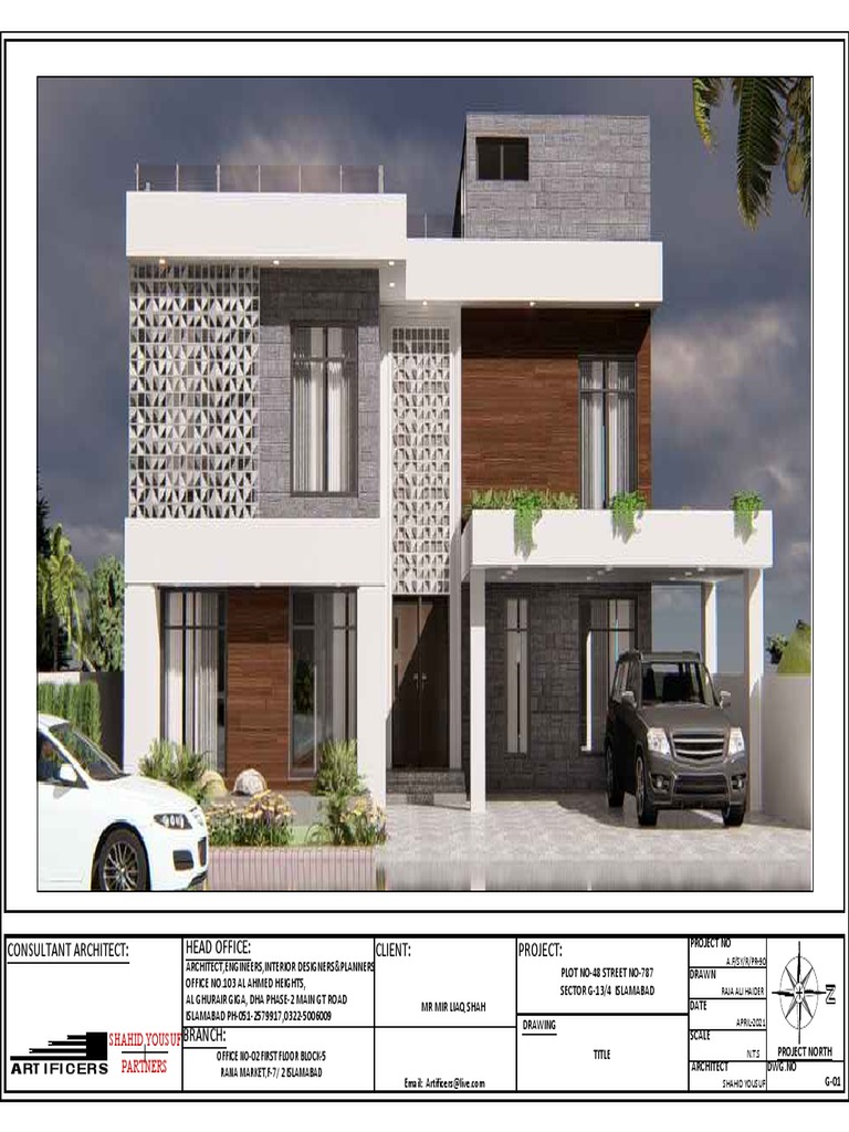 Working Drawings On Plot # 48 Street # 787 Sector G-13-4 Islamabad ...