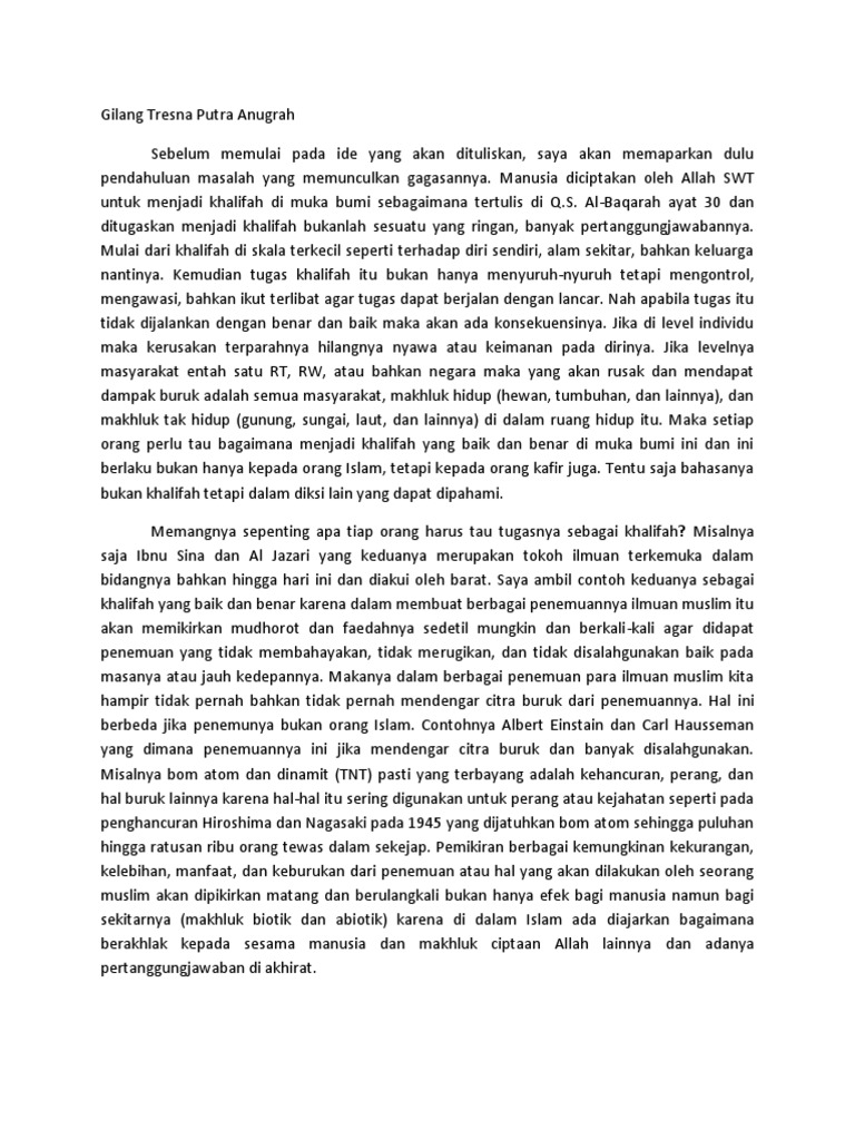Essay - Gilang Tresna Putra Anugrah | PDF