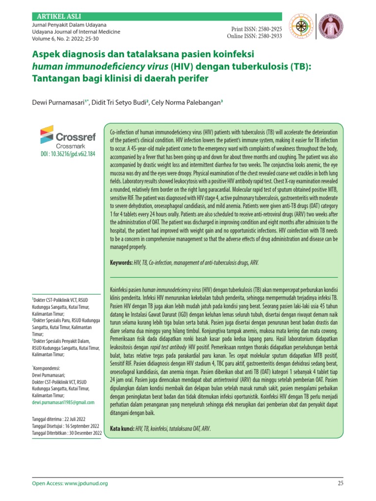 124 - 184 - Dewi Purnamasari - Galley | PDF | Tuberculosis | Management Of Hiv/Aids