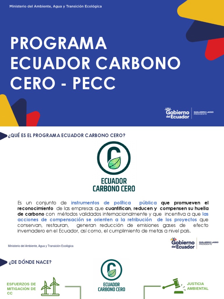 PRESENTACIÓN - Programa Ecuador Carbono Cero (PECC) | PDF | Tecnología