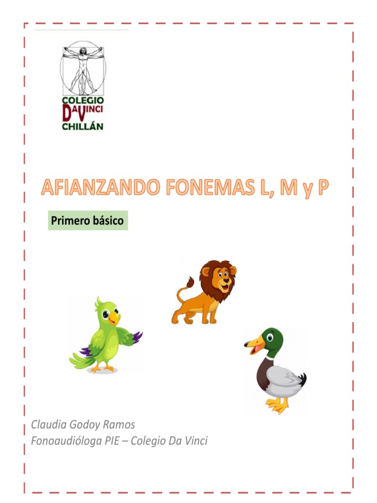 Actividades para Afianzar Fonemas L, M y P | PDF | Sílaba | Vocal