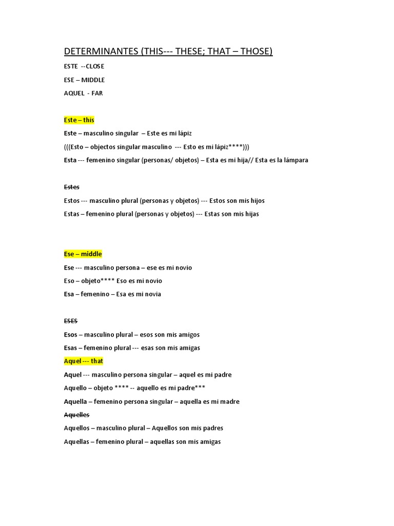 Este - Ese - Aquel | PDF