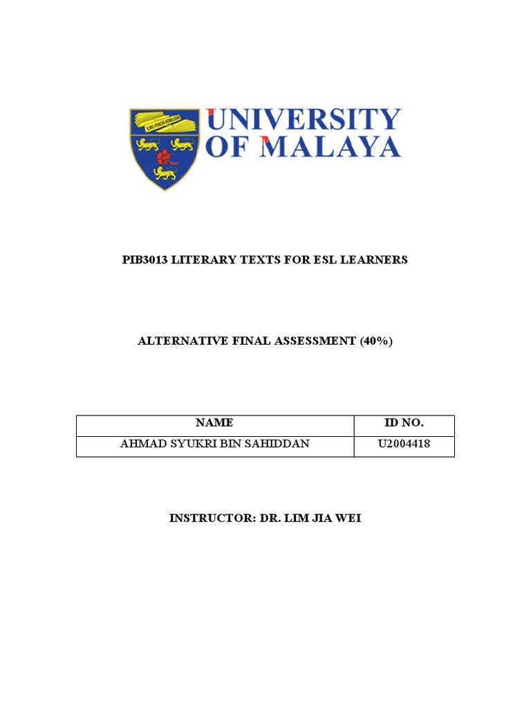 PIB3013 Alternative Assessment | PDF