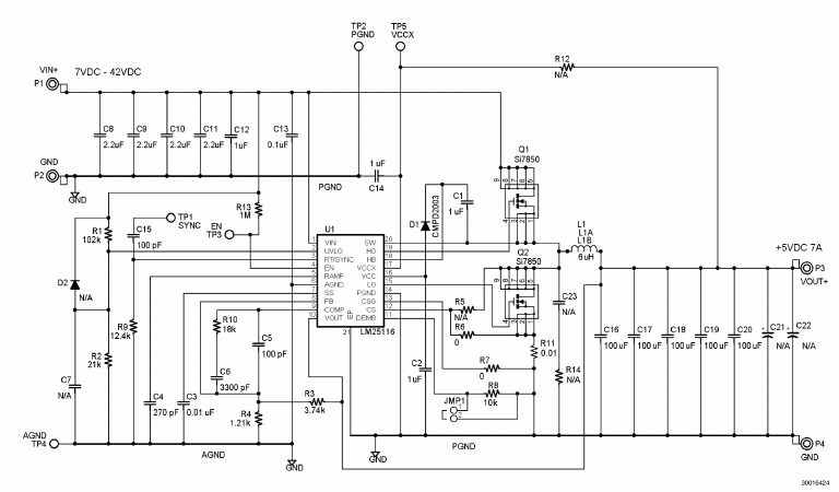 LM25116 Evaluation Board | PDF