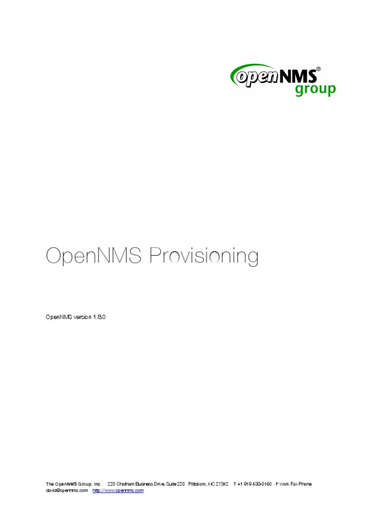 OpenNMS Provisioning User Guide | PDF | Domain Name System | Port (Computer Networking)