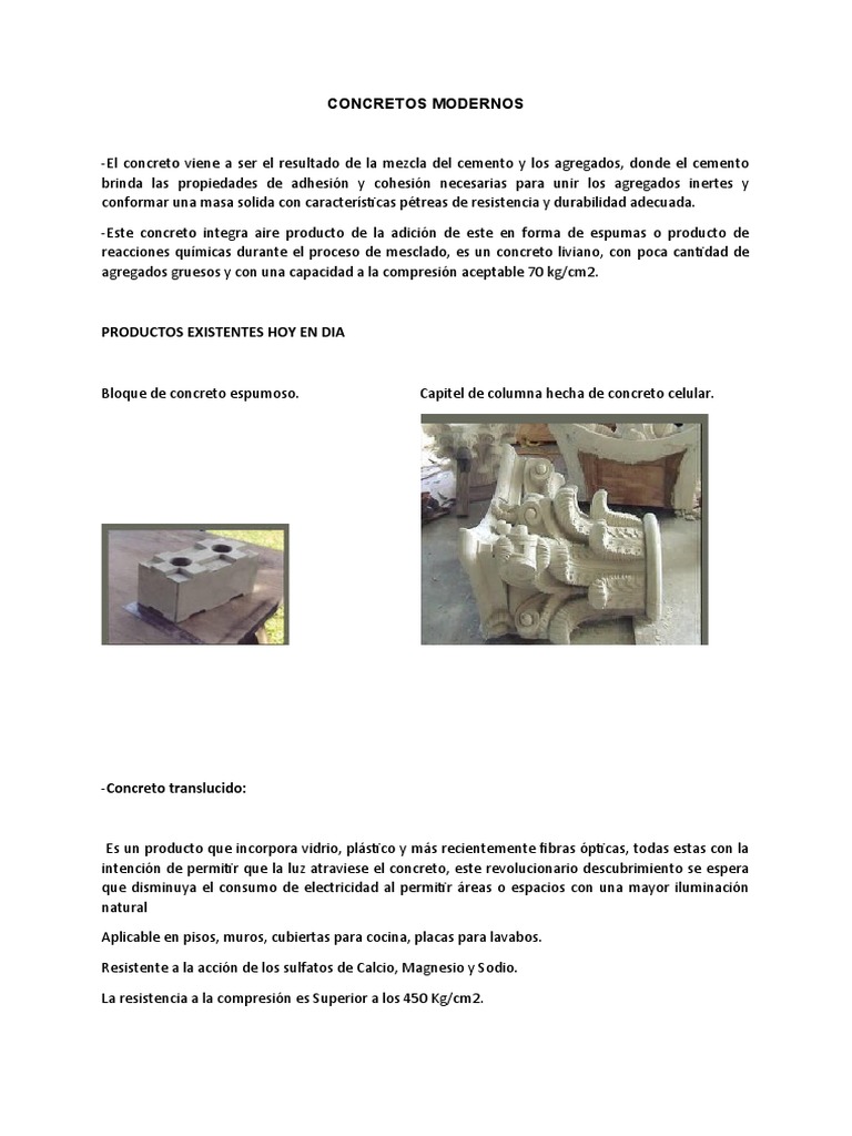Concretos Modernos | PDF | Hormigón | Cemento