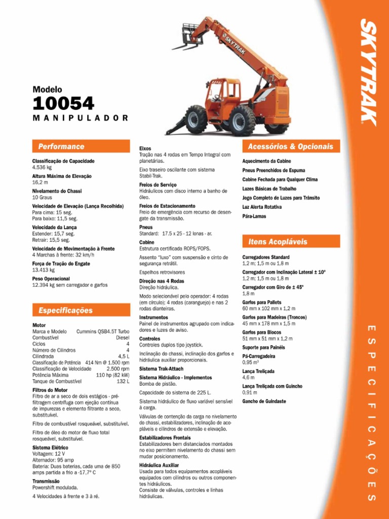 Manual Skytrak 10054 | PDF