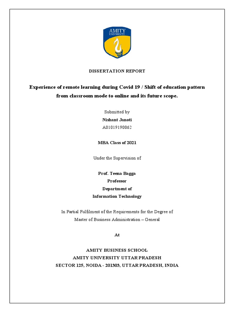 Nishant Dissertation Final | PDF | Educational Technology | Distance Education