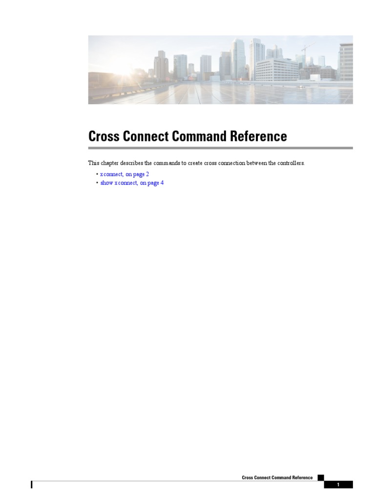 Cross Connect Commands | PDF | Telecommunications | Information Technology Management