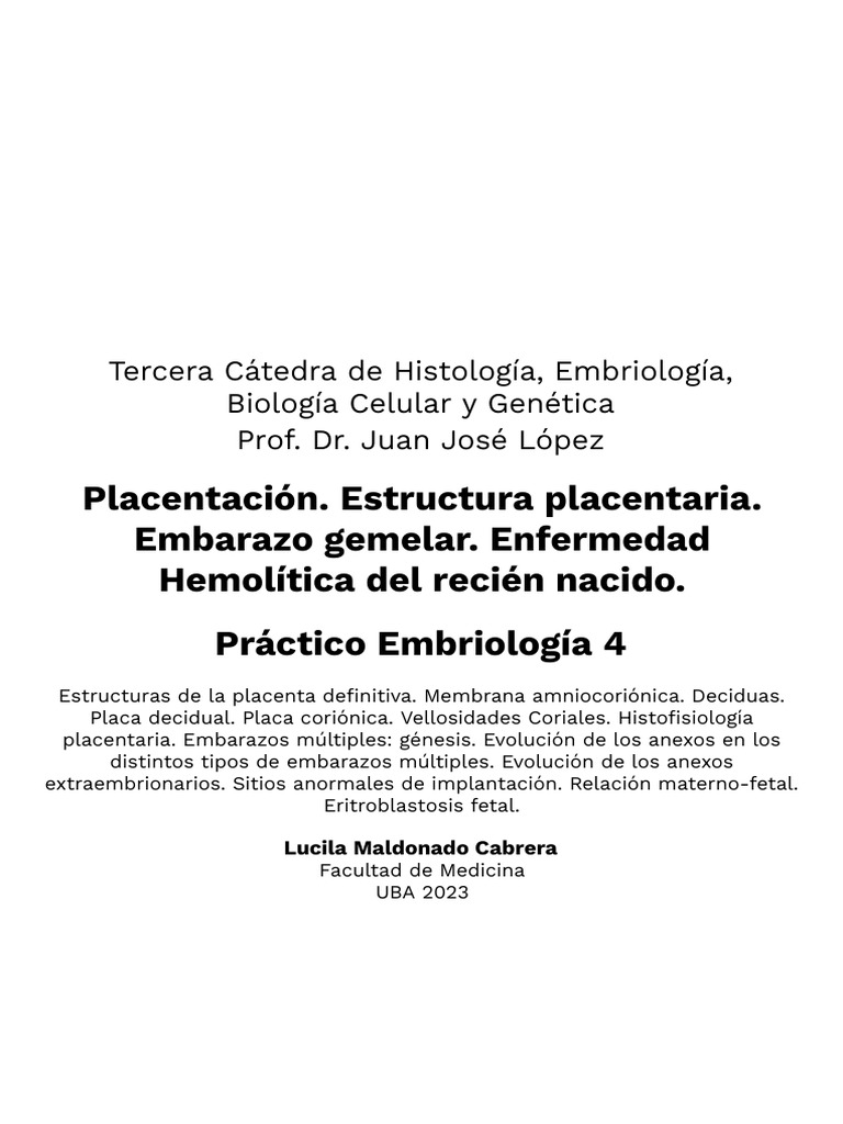 Embrio TP4 - Cat. III - 2023 | PDF | Placenta | Anticuerpo