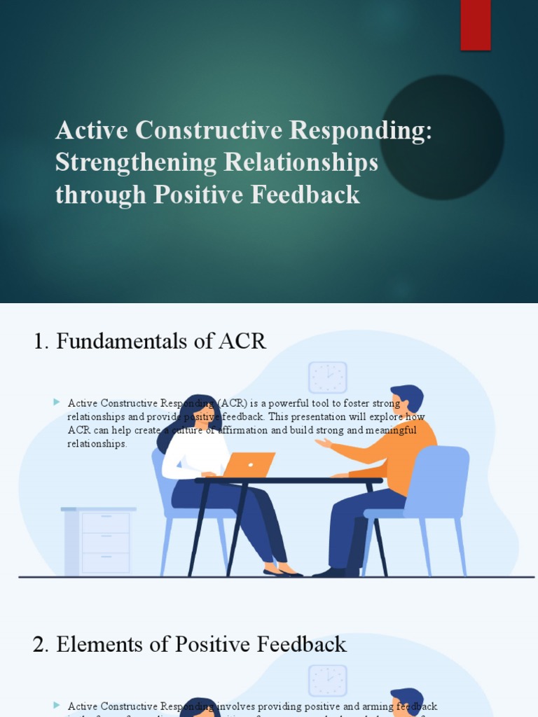 Active Constructive Responding Positive Feedback That Builds Strong ...