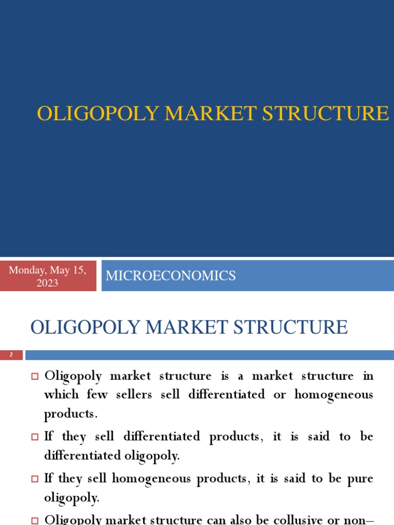 Oligopoly Market Structure Overview | PDF | Oligopoly | Profit (Economics)
