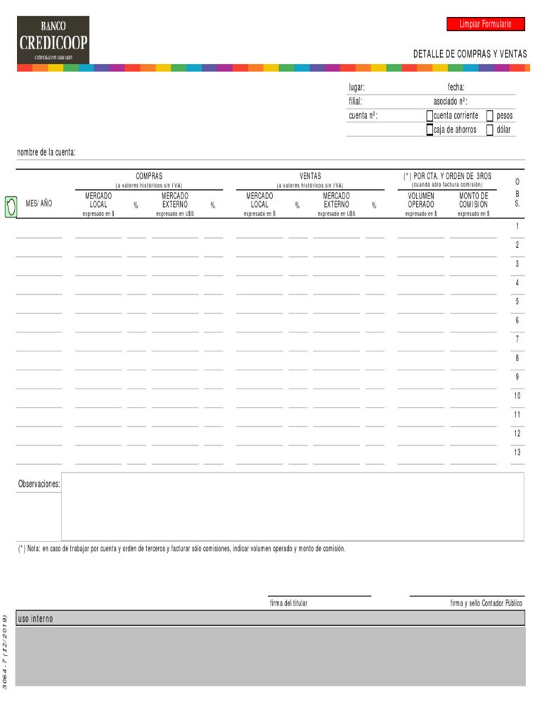 Form. 3064 | Descargar gratis PDF | Economias