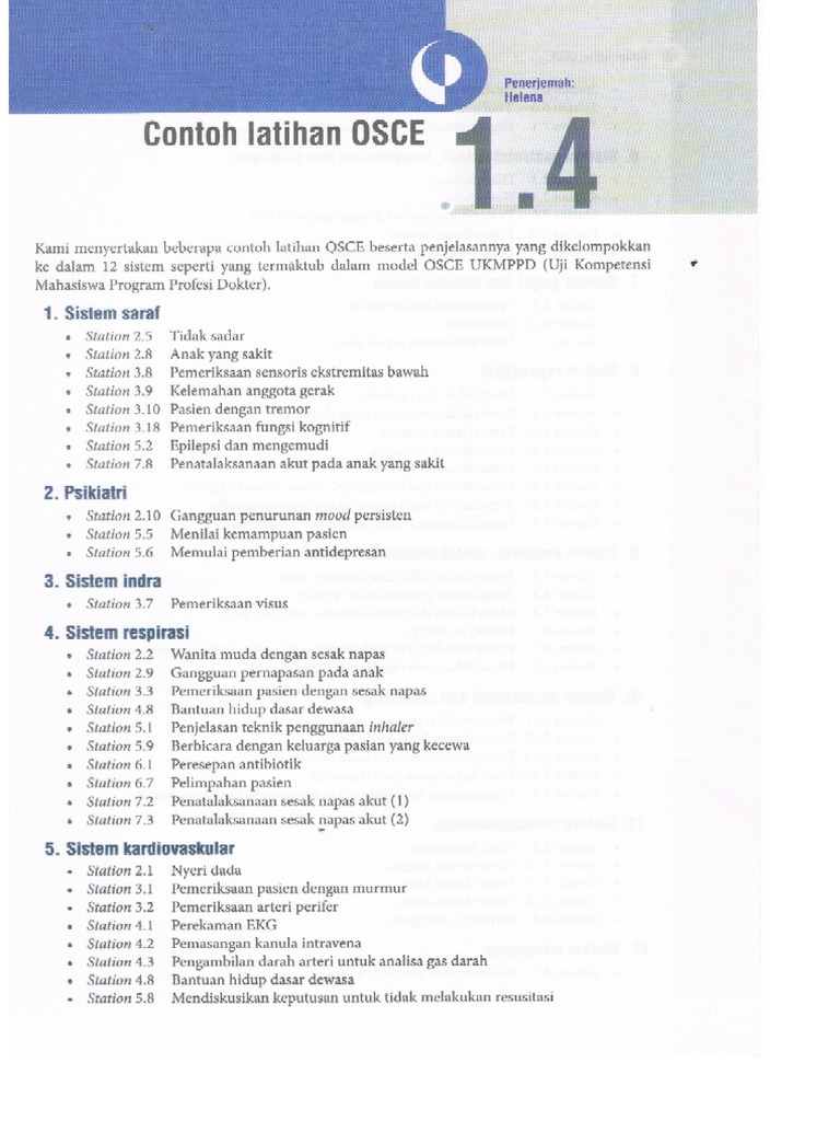 1.4 Contoh Latihan OSCE | PDF