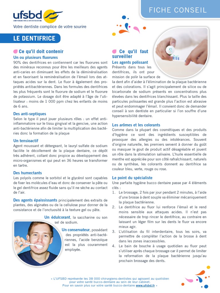 Composition essentielle du dentifrice | PDF | Substances chimiques | Bouche