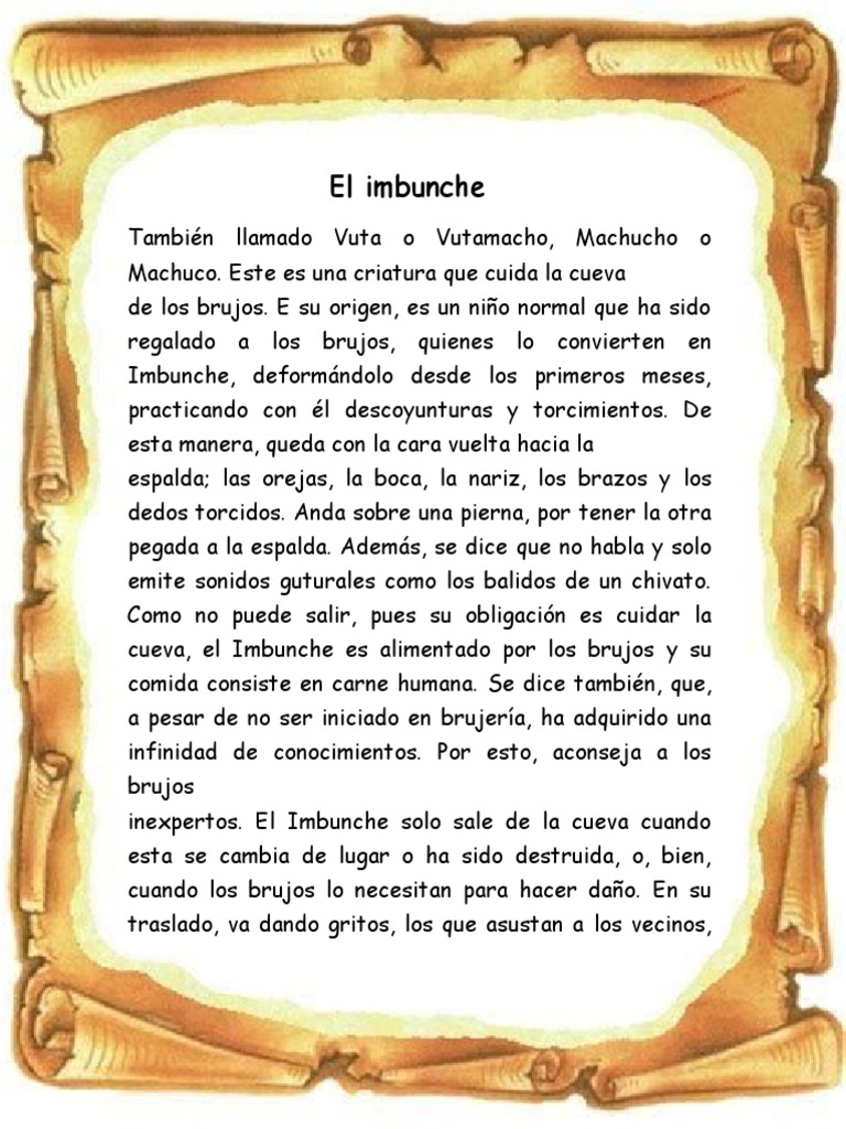Leyenda el imbunche | PDF