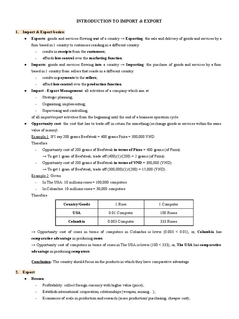 Import & Export Essentials Guide | PDF | Exports | Balance Of Trade