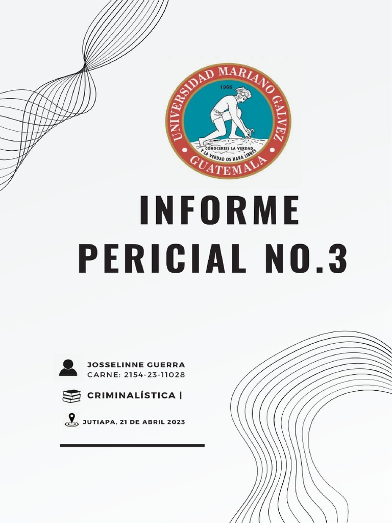 Informe Pericial 3 | PDF | Huella dactilar | Ciencia forense