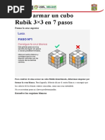 Cómo resolver el cubo Rubik 3x3 en 7 pasos | PDF