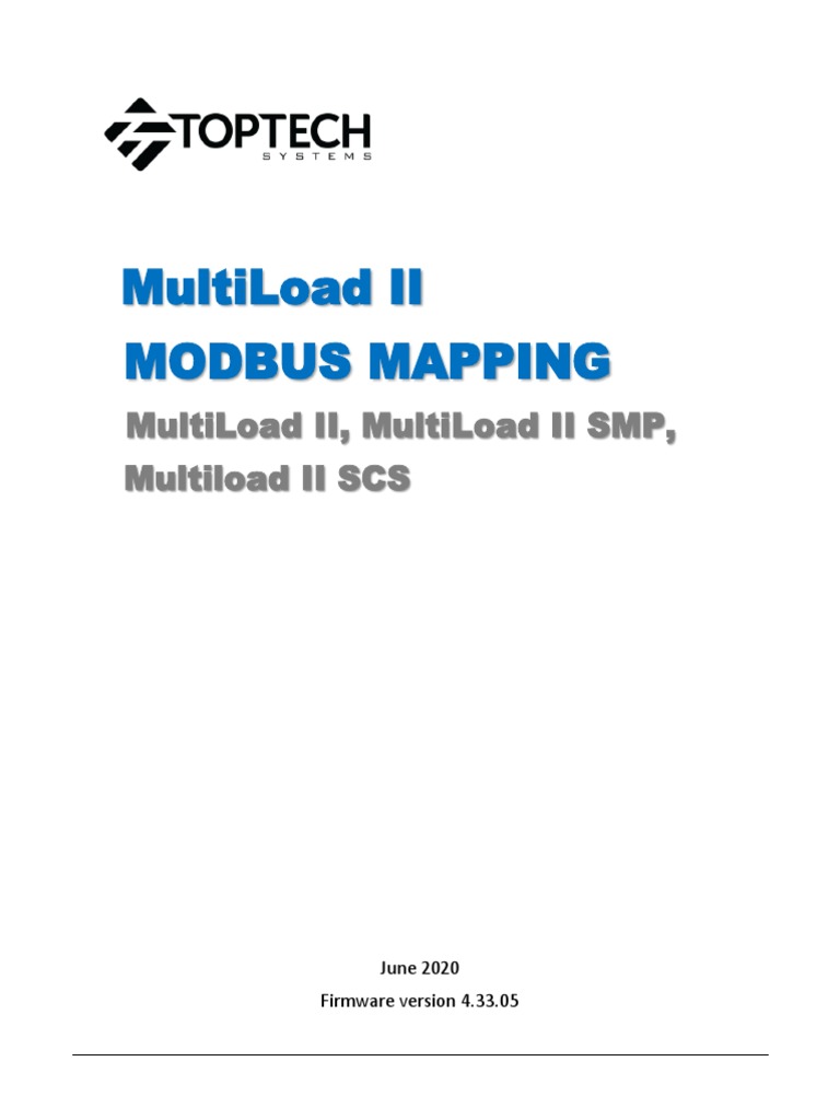 MLII Modbus Mapping Manual FV 4-33-05 | PDF | Computing | Computer Networking