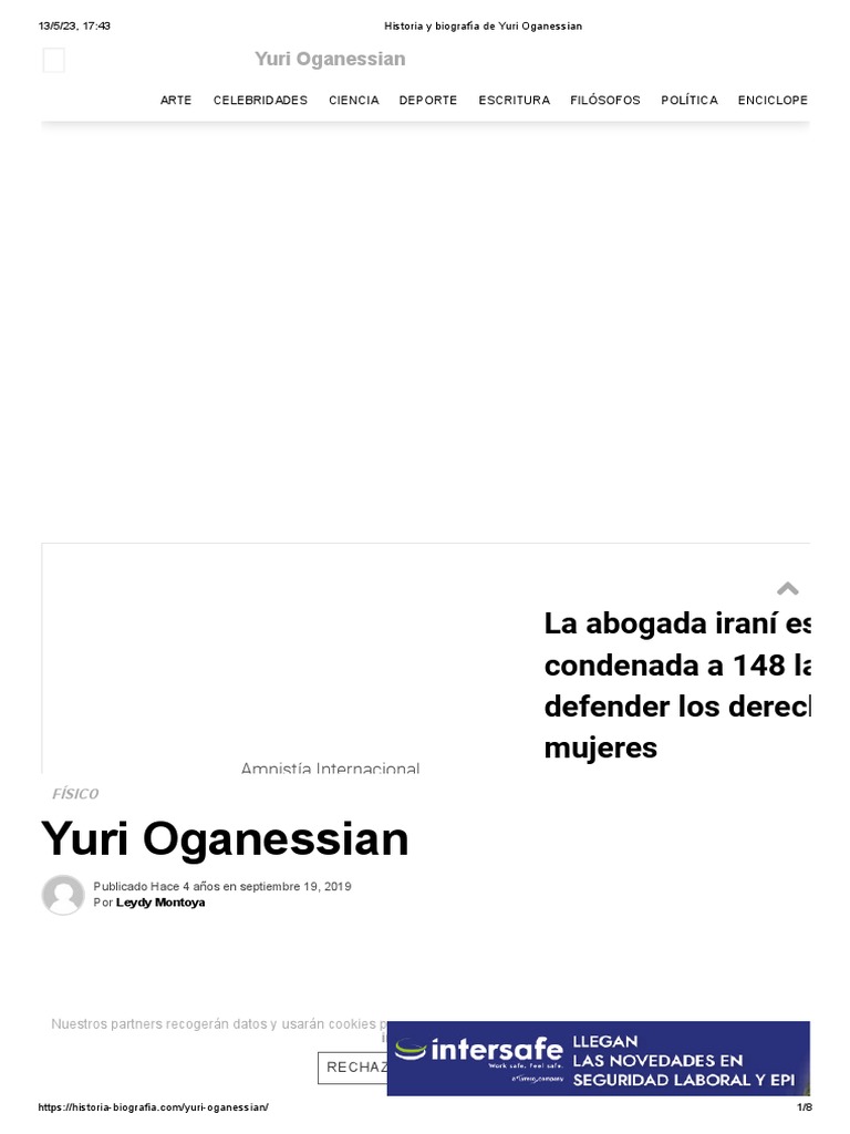 Biografía de Yuri Oganessian | PDF | Física nuclear | Química