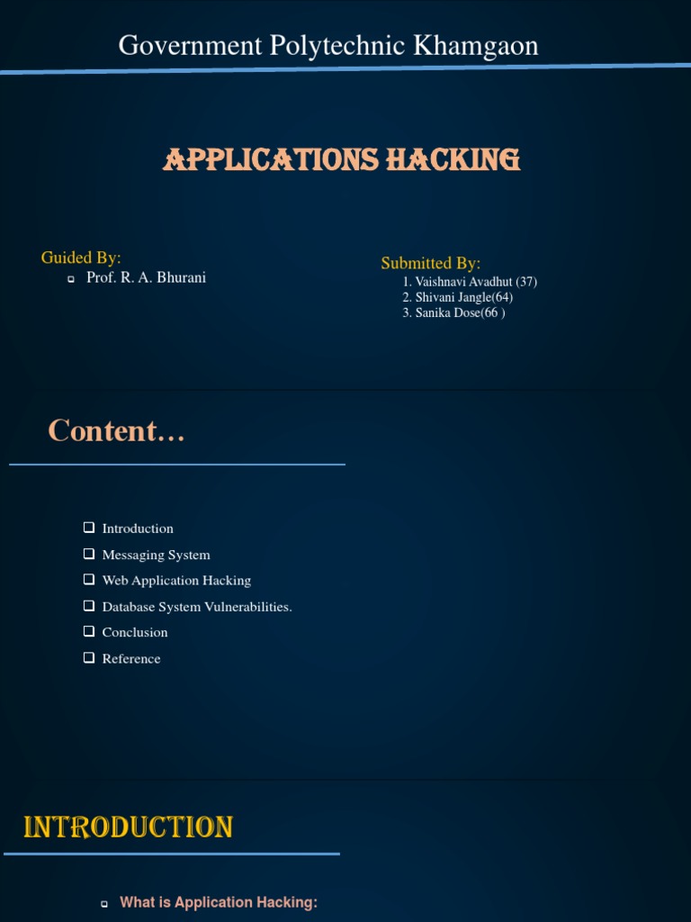 Application Hacking PPT-1 | Download Free PDF | World Wide Web ...