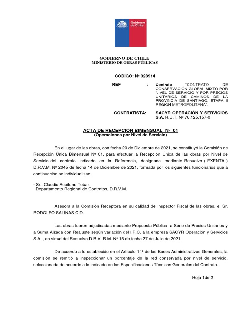 Acta #01 Ns Safi 328914-1 | PDF