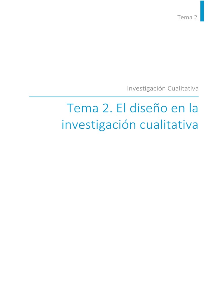 Tema 2 Cuali | PDF | Teoría | Diseño