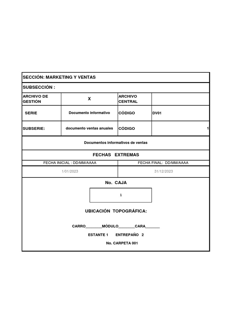 2.1. Rotulo Cajas. | PDF