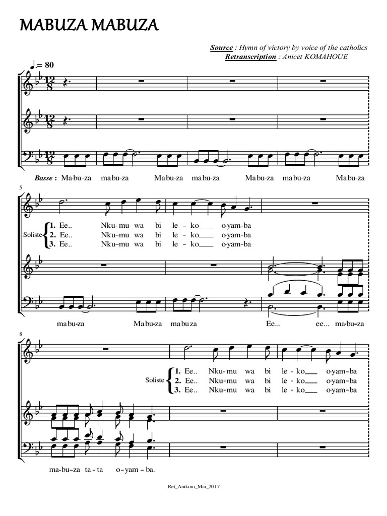 Mabuza Mabuza Catholic Song Lyrics | PDF