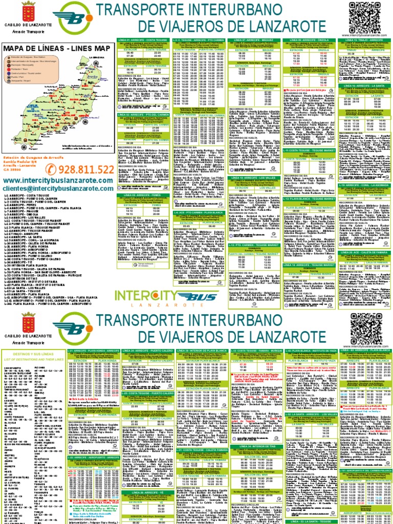 Horarios IntercityBusLanzarote | PDF