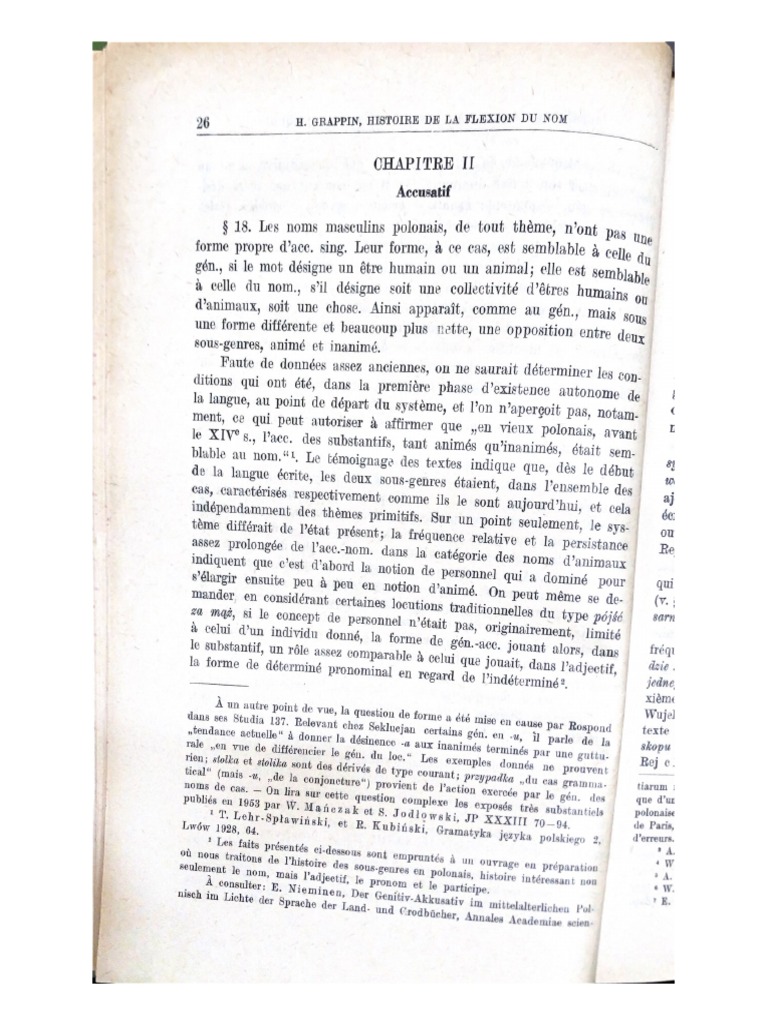 H. Grappin, Histoire de La Flexion Du Nom | PDF