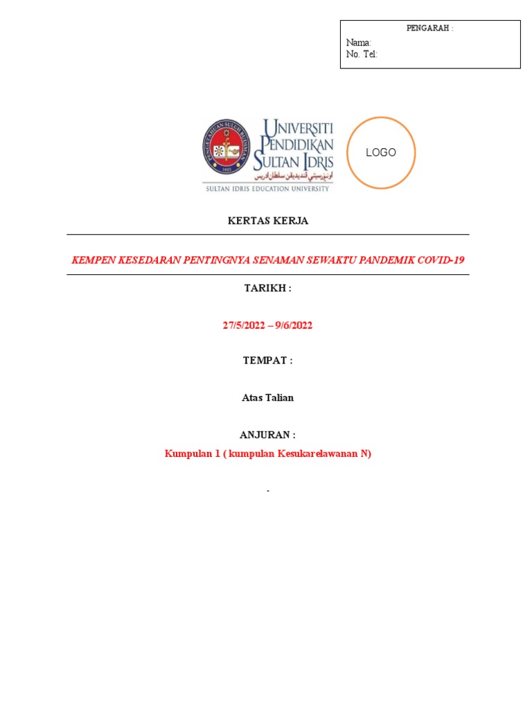 Template Kertas Kerja Program | PDF | Ilmu Sosial