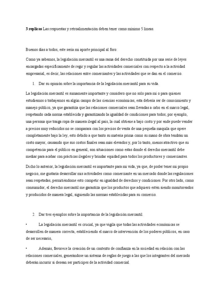 Importancia de la Legislación Mercantil | PDF | Comercio | Economias