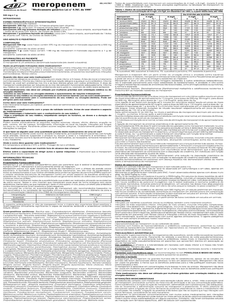 Meropenem | PDF