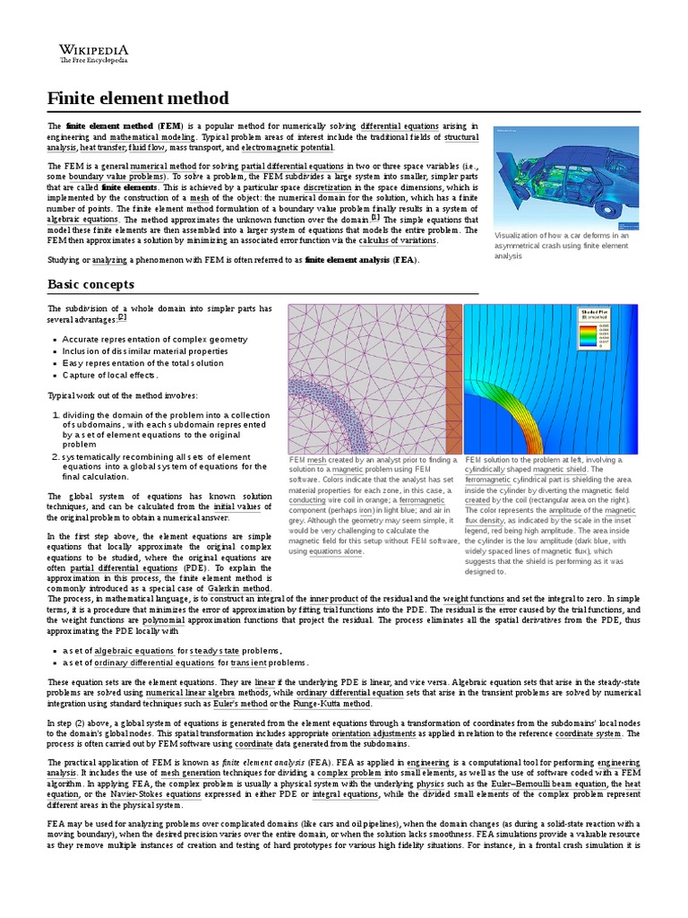 Finite Element Method Pdf Finite Element Method Partial Differential Equation