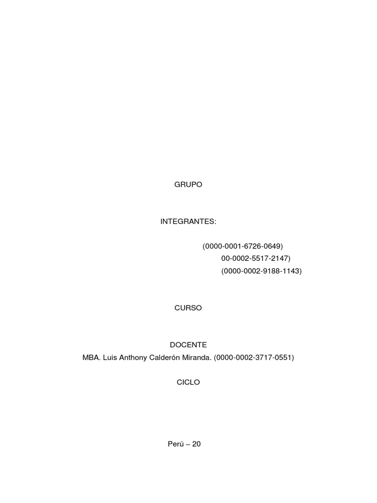 MODELO DE INFORME 02 | PDF | Business | Gestión estratégica