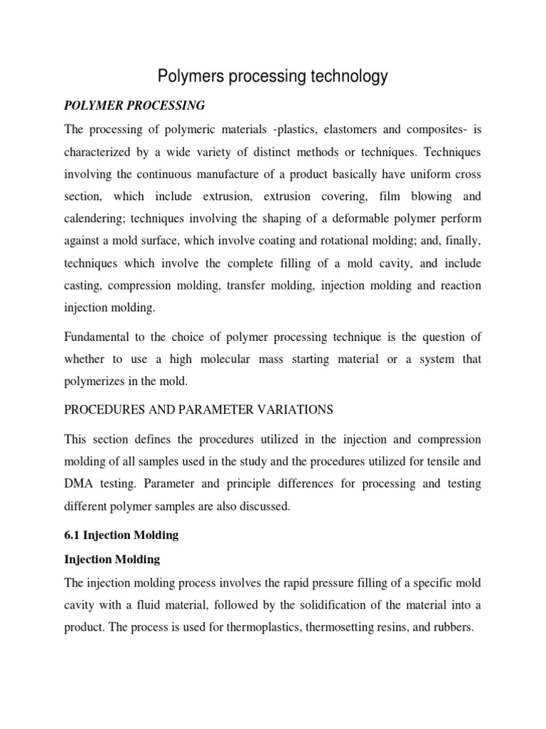 1.polymer Processing | PDF